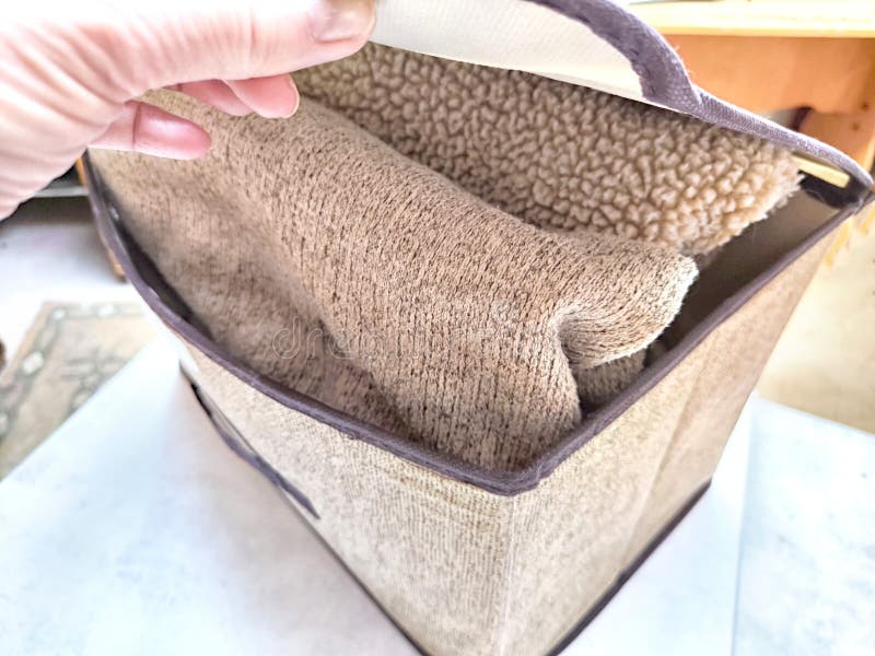 Organized Clothing Storage Using Konmari Folding Method. Neatly Folded ...