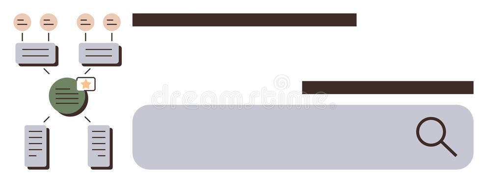 Organized Content Mapping with Central Node and Search Functionality ...