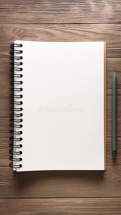 Organized Creativity Notebook from a Top Down Perspective on Wooden ...