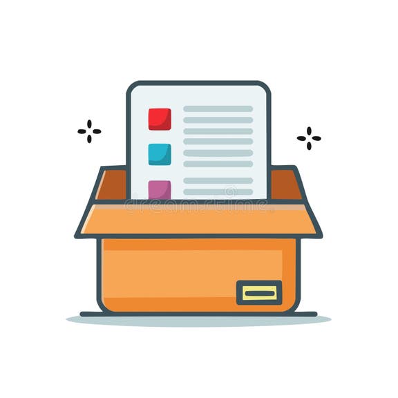 Organized Document with a Feature List or Checklist Coming Out of an ...