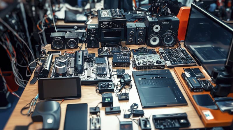 Organized Electronics Showcase Tech Lab Product Display Indoor Overhead ...