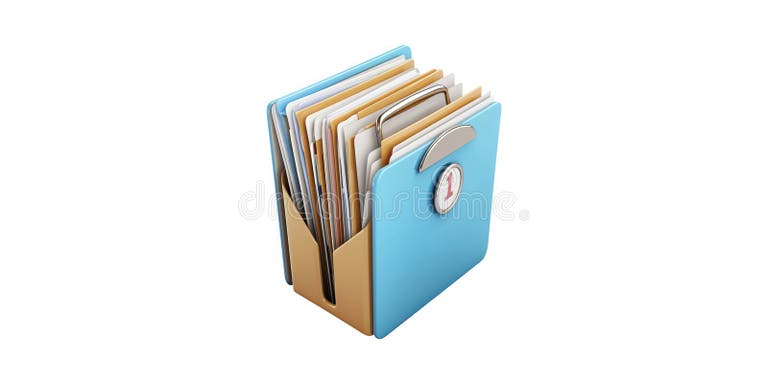 Organized File Folder with Documents. Efficient Document Management and Office Organization ...