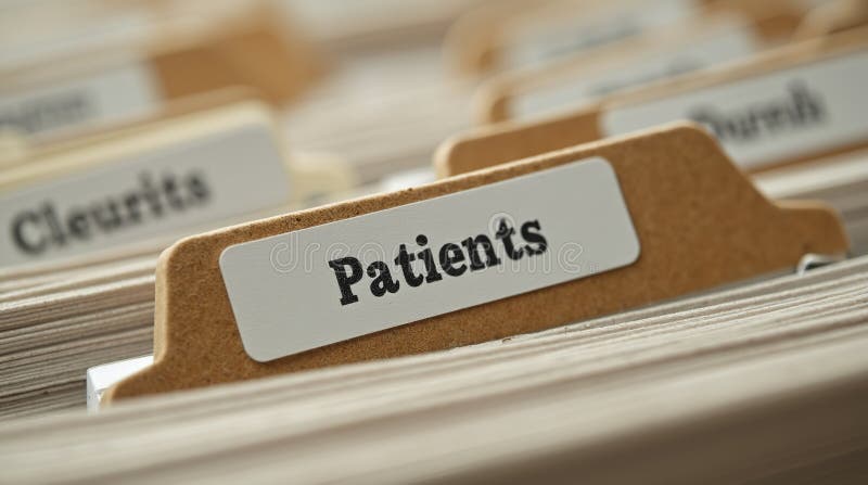 Organized File Folder Labeled Patients in a Medical Office Setting ...