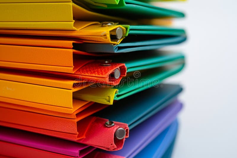 Organized File Folders on White Background Stock Illustration ...