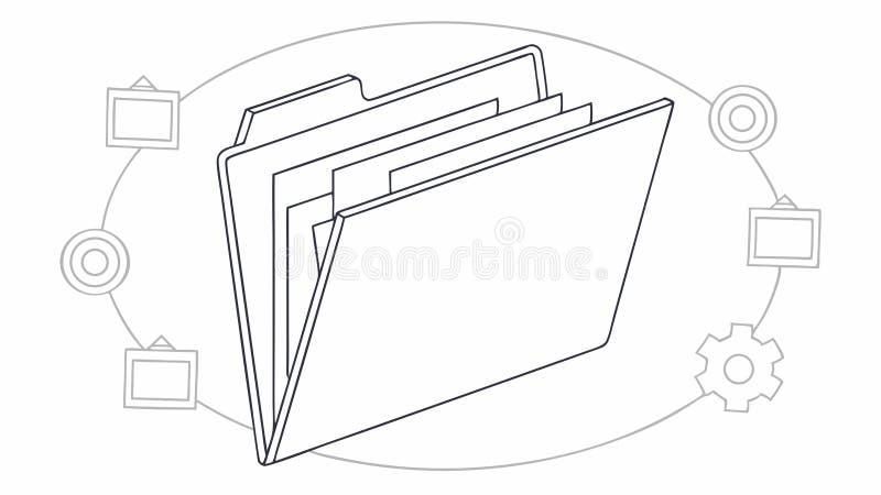 Organized Files and Data Management System, Vector Design Generative AI Stock Vector ...