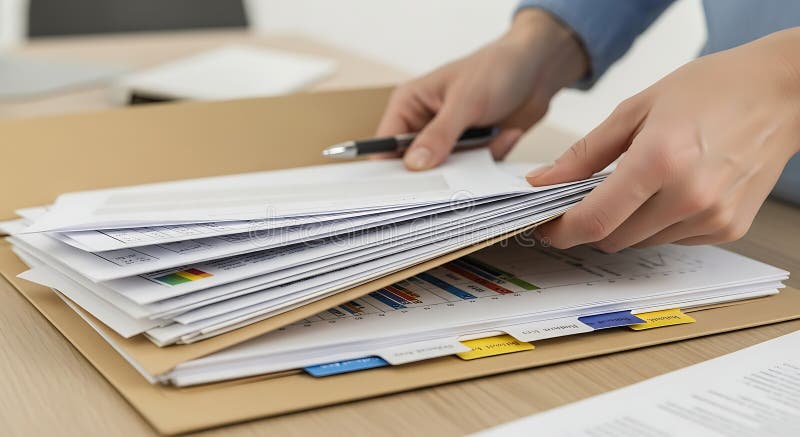 Organized Filing System with Paperwork and Document Management in ...