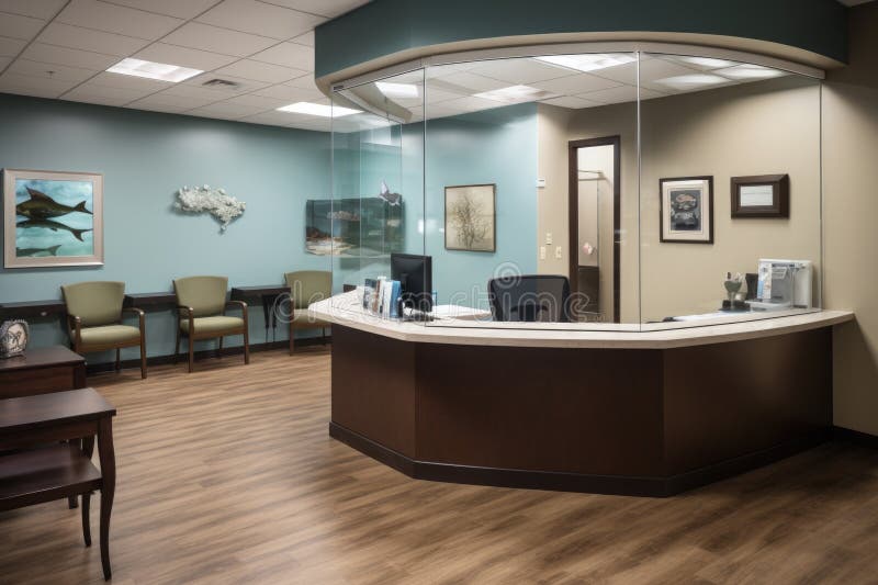 Organized and Methodical Reception Desk with a Clear View of the ...