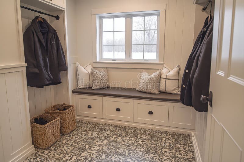 Organized Mudroom Space Cozy Home Interior Design Chic Environment ...