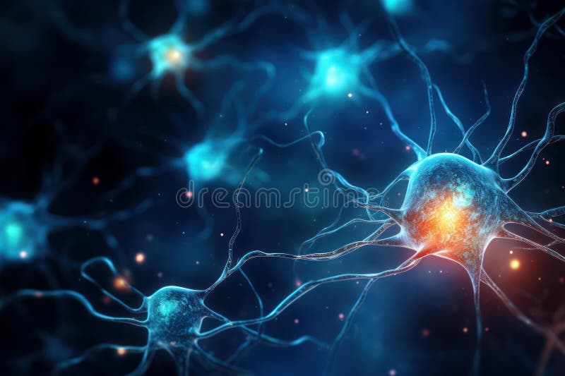 Organized Neuron Cells Knots. Generate Ai Stock Illustration ... Organized Neuron Cells Knots. Generate Ai Stock Illustration ...