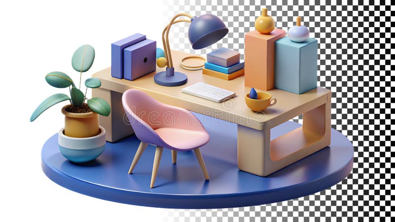 Organized Office Desk Setup, Representing Work, Study, Productivity, or ...