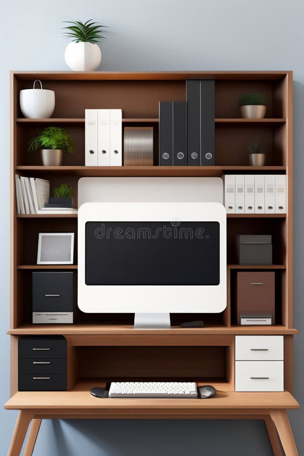 Organized Office Desk. with Smartphone, Laptop and Cup of Coffee ...