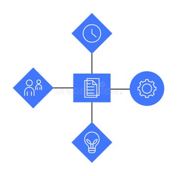 Project Management Icons Blue Stock Illustrations – 1,208 Project ...
