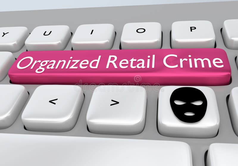 Organized Retail Crime Concept Stock Illustration - Illustration of ...