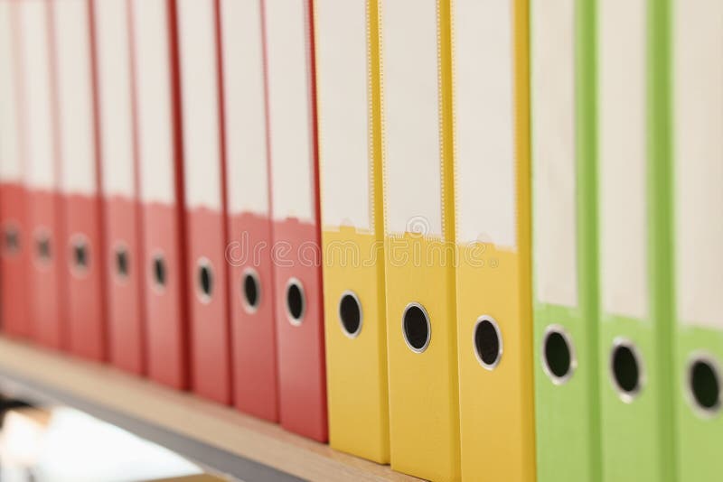 Organized Ring Binder Structure and Archive with Information Stock ...