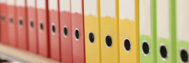 Organized Ring Binder Structure and Archive with Information Stock ...
