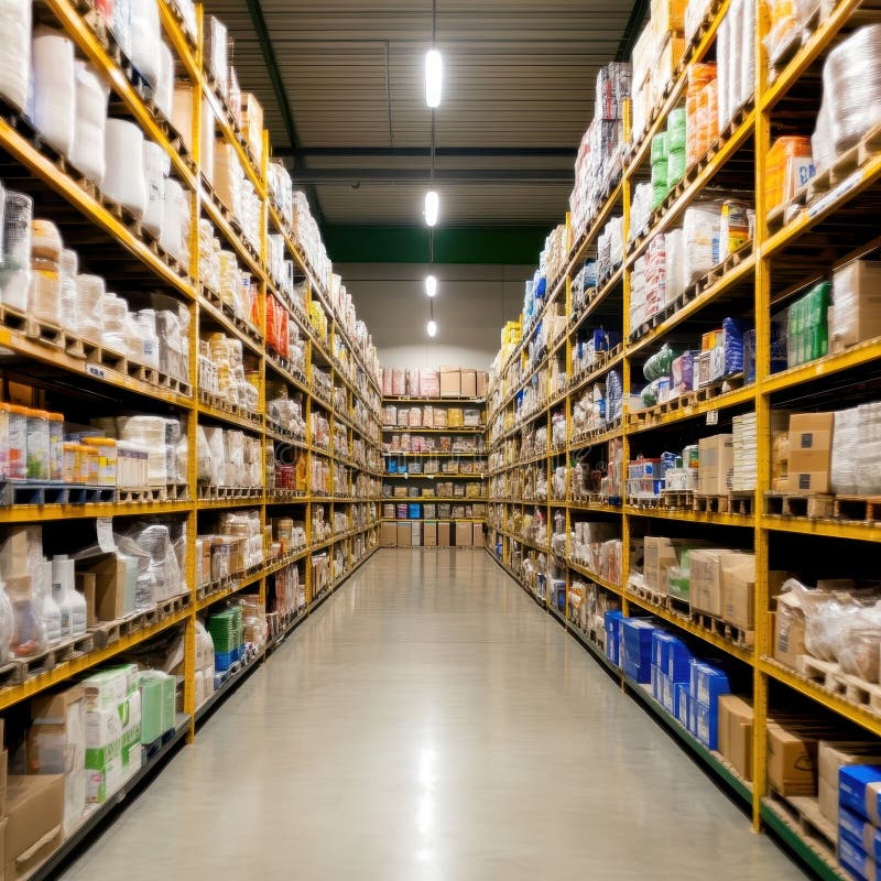 Organized Shelves Filled with Bulk Goods in Pristine Layout Showcasing ...