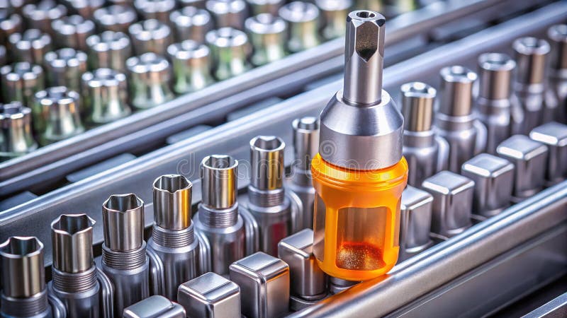 Organized Silver Screwdriver Bit Set in a Transparent Toolbox a Clean ...