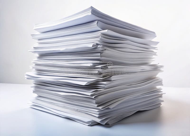 Organized Stack of Documents a Clean and Efficient Workspace Concept ...