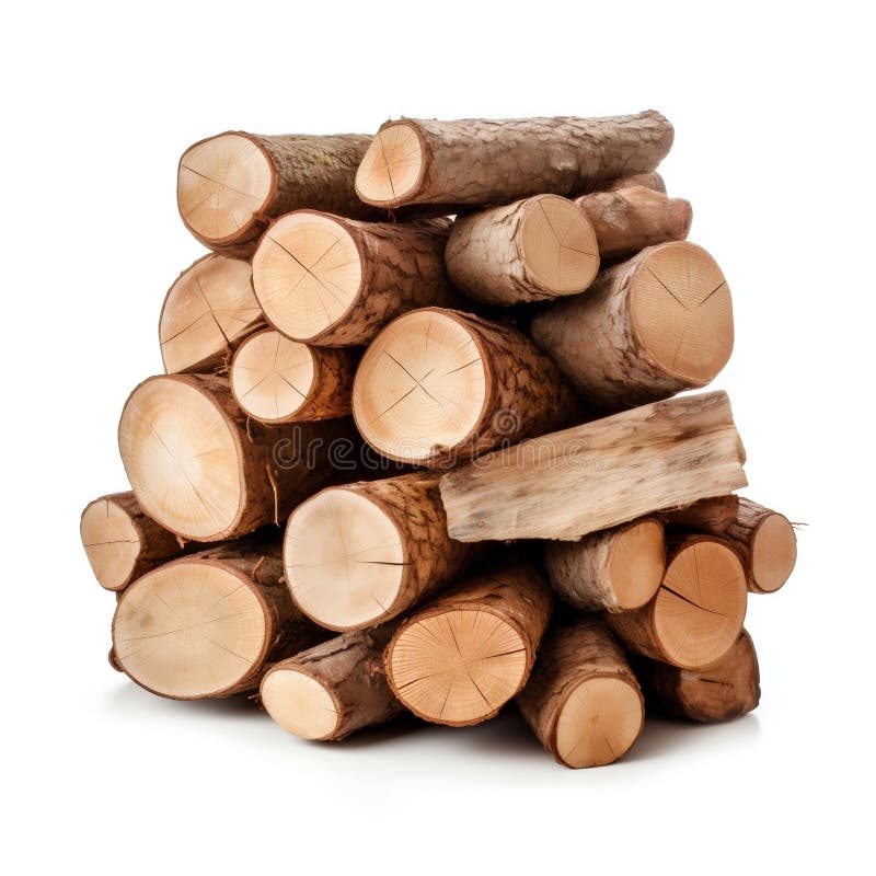Organized Stack of Firewood Ready for Use. Generative Ai Stock ...
