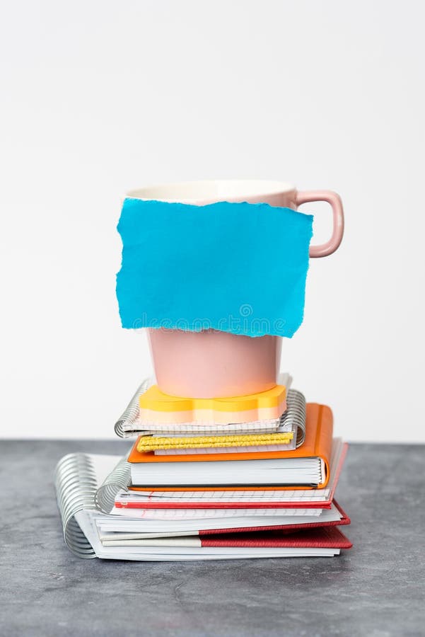 Organized Stack Note Pad, Bundle Notebooks, Neat Pile Documents ...