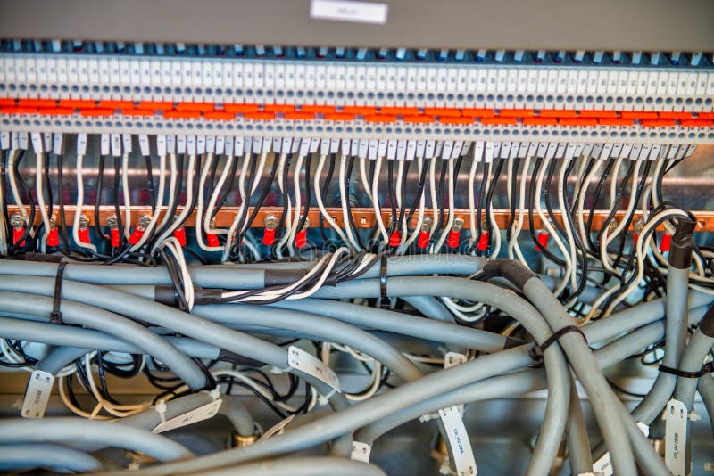 Organized Tidy and Not Messy Electronic Signal Processing Wires in a ...