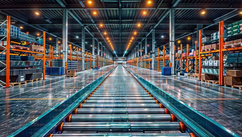 Organized Warehouse: Efficient Logistics & Distribution, Generative Ai Stock Illustration ...