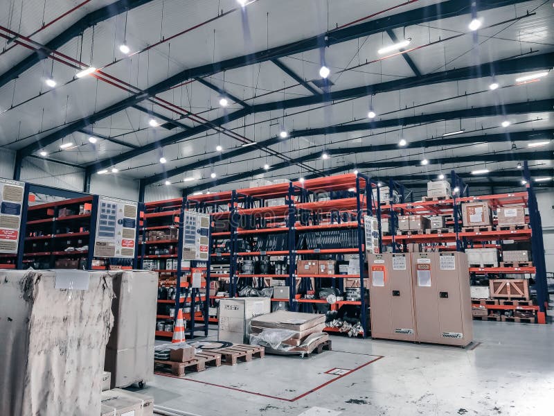 Organized Warehouse with Efficient Racking System for Storage Stock ...