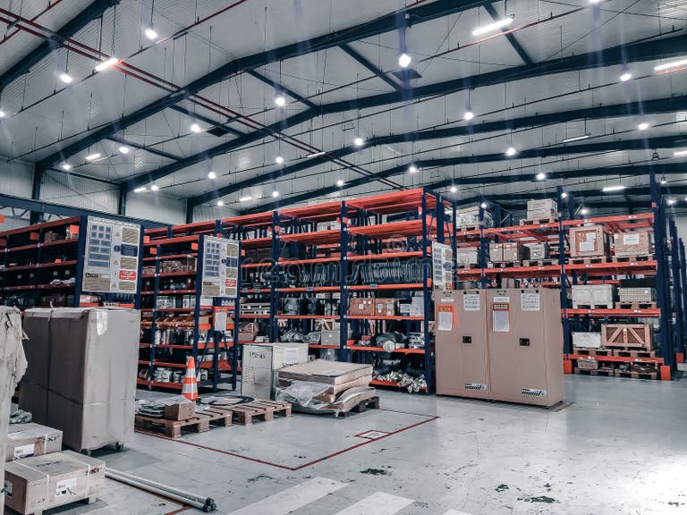 Organized Warehouse with Efficient Racking System for Storage Editorial ...