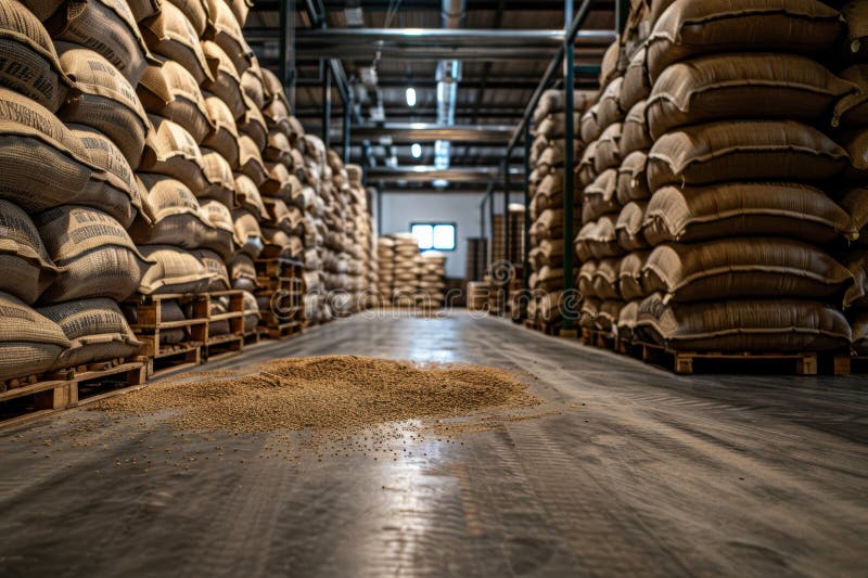 Organized Warehouse with Industrial Wood Pellets for Efficient Bulk ...