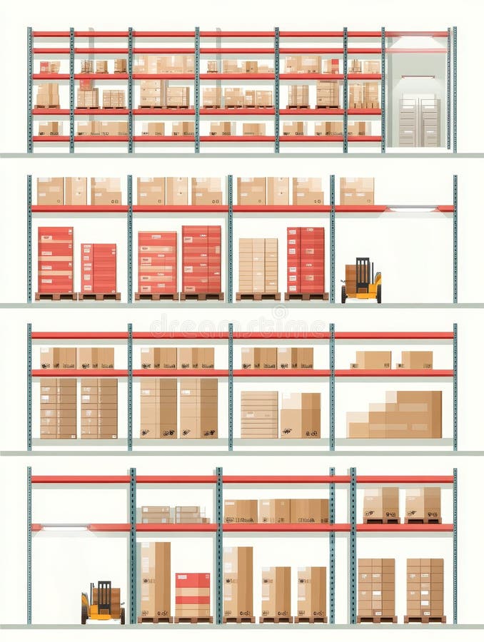 Organized Warehouse Inventory System Efficient Warehouse Storage System ...