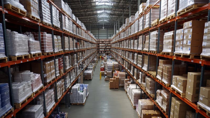 Organized Warehouse Storage Pallet Racks and Efficient Inventory ...