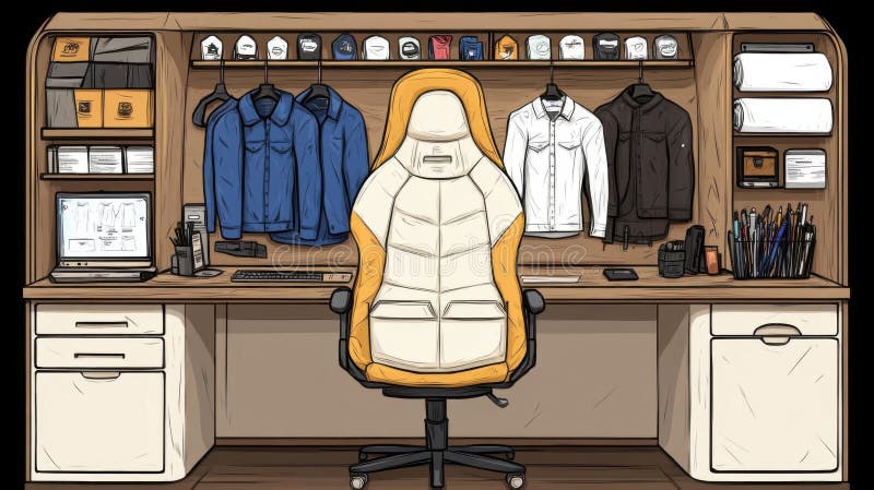 Organized Workspace, Design & Creativity Stock Illustration ...