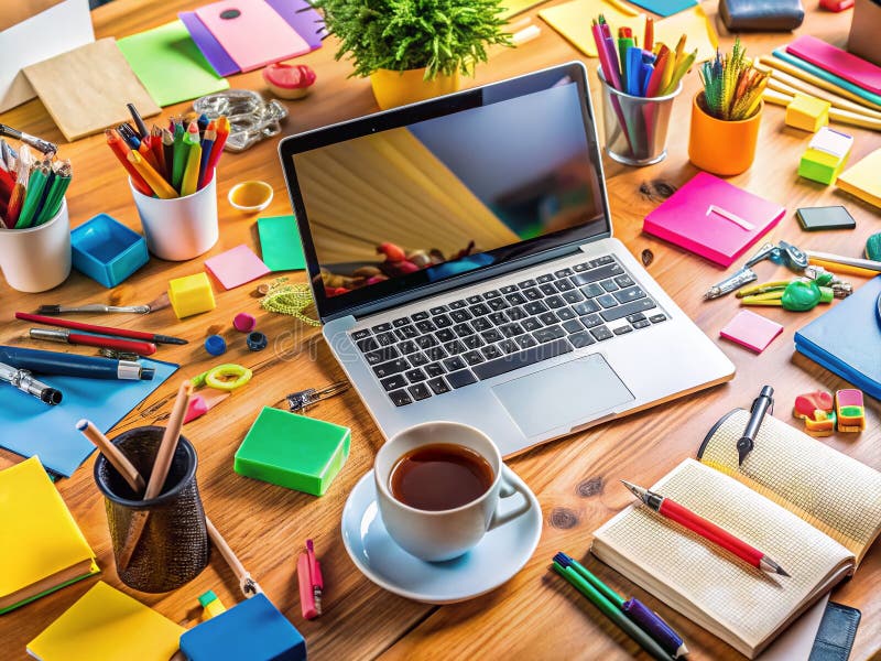 Organized Workspace Essentials a Comprehensive Look at a Modern Office ...