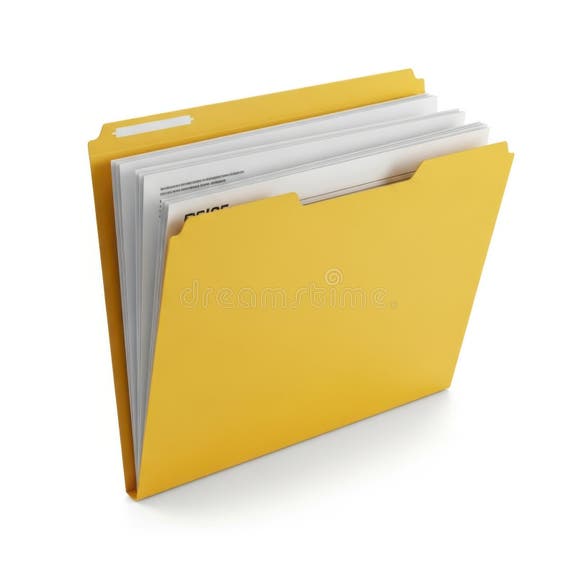 Organized Yellow File Folder Packed with Documents and Papers Ready for ...
