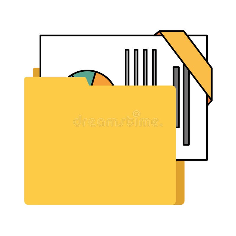 Organizer File Folder Isolated Icon Stock Illustration - Illustration ...