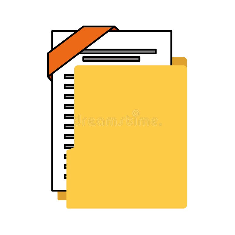 Organizer File Folder Isolated Icon Stock Illustration - Illustration ...