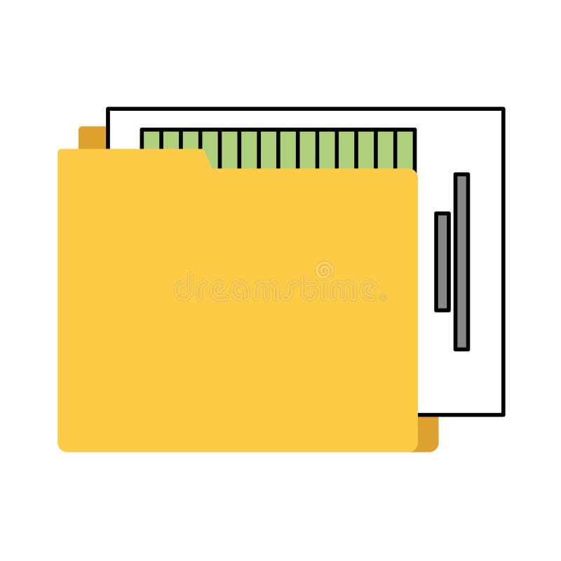 Organizer File Folder Isolated Icon Stock Illustration - Illustration ...