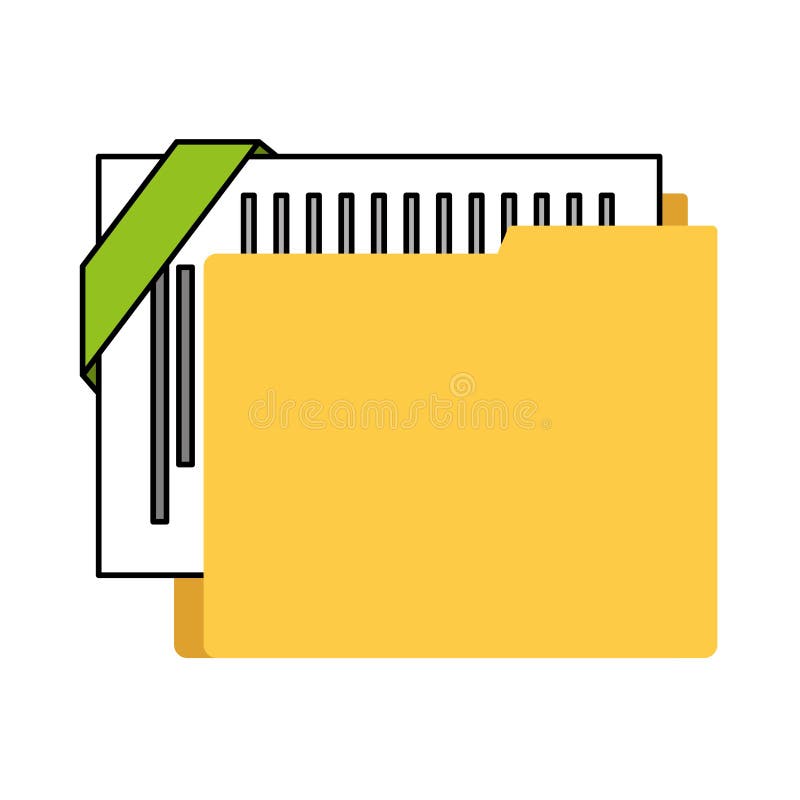 Organizer File Folder Isolated Icon Stock Illustration - Illustration ...
