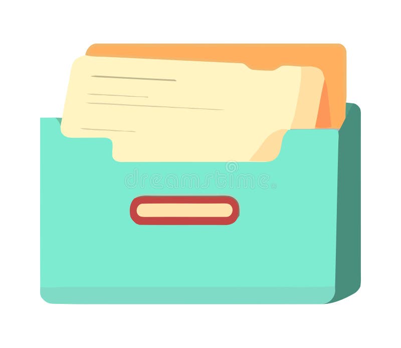 Organizer with Folders Data Icons Stock Vector - Illustration of sheet ...