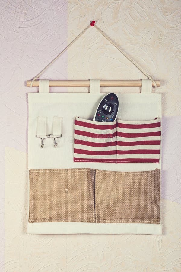 Organizer on a Wall with the Panel Stock Image - Image of wooden, hooks ...