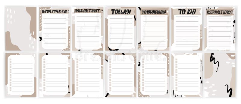 Organizer,planner with Retro Background and Trendy Lettering. Stock ...