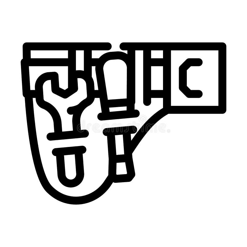 Organizer for Tools Line Icon Vector Illustration Stock Vector ...