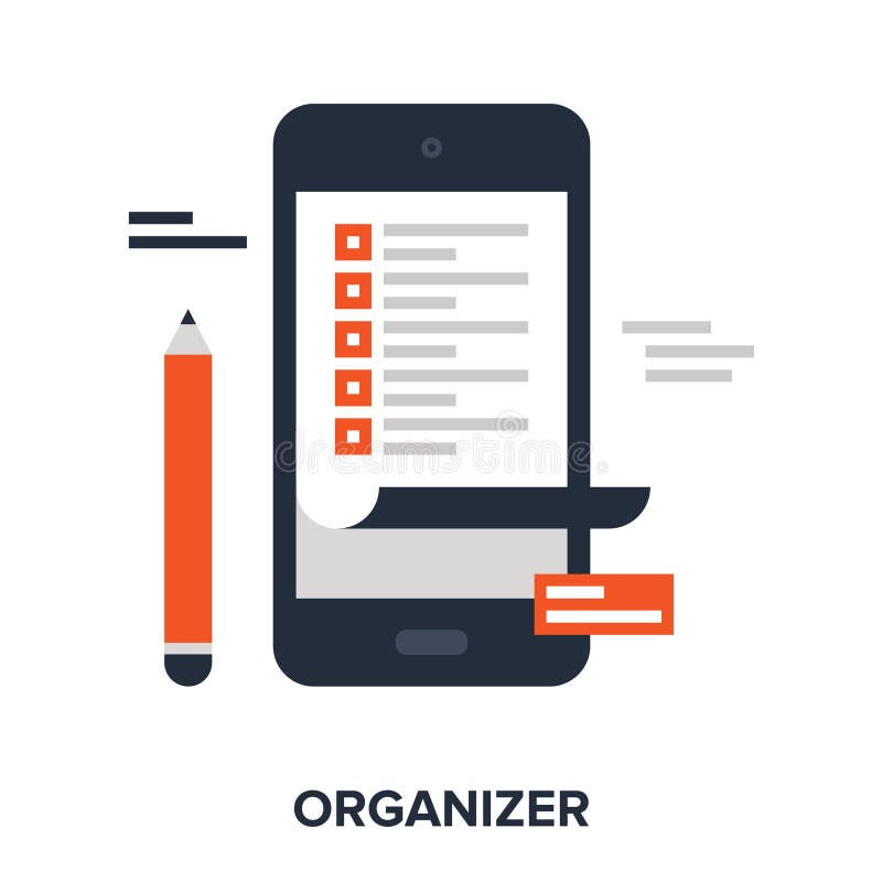 Organizer Vector Illustration Concept Stock Vector - Illustration of ...