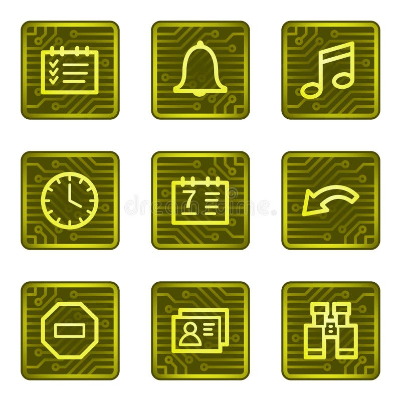 Organizer Web Icons, Electronics Card Series Stock Vector ...