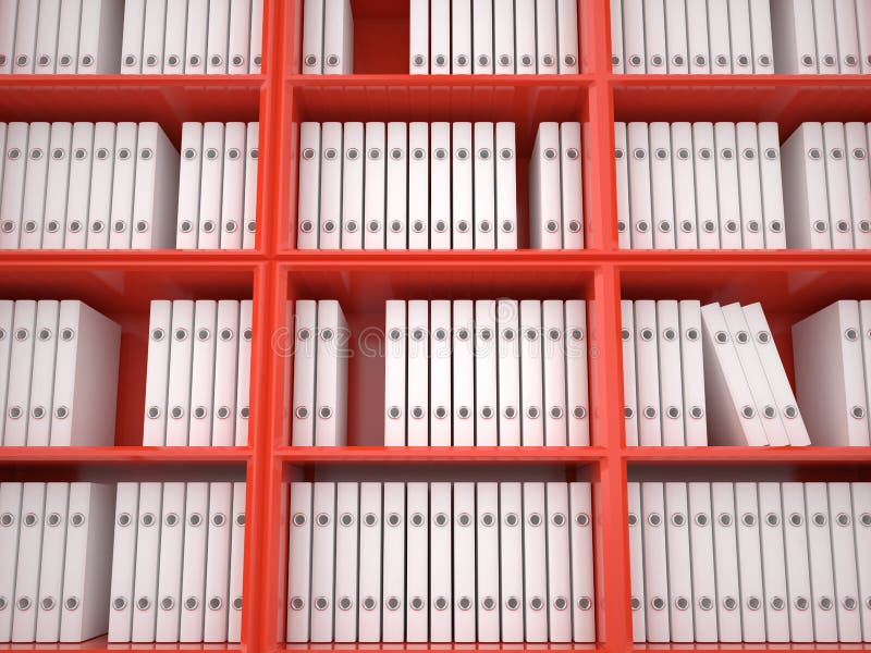 Organizing Files Showing Organized Records Stock Illustration ...