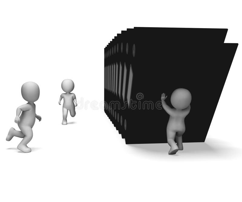 Organizing Files Showing Organized Archives Stock Illustration ...