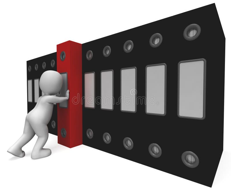 Organizing Files Shows Organized Folders Stock Illustration ...