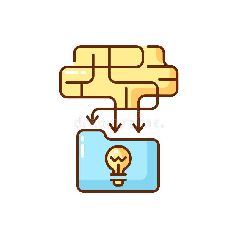 Organizing Information RGB Color Icon Stock Vector - Illustration of ...