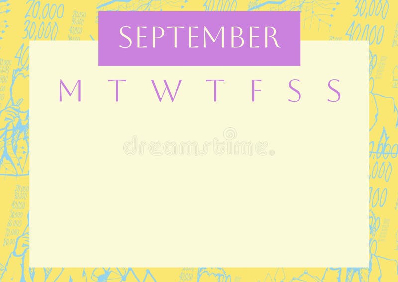 Organizing Monthly Activities, the September Calendar Template with a ...