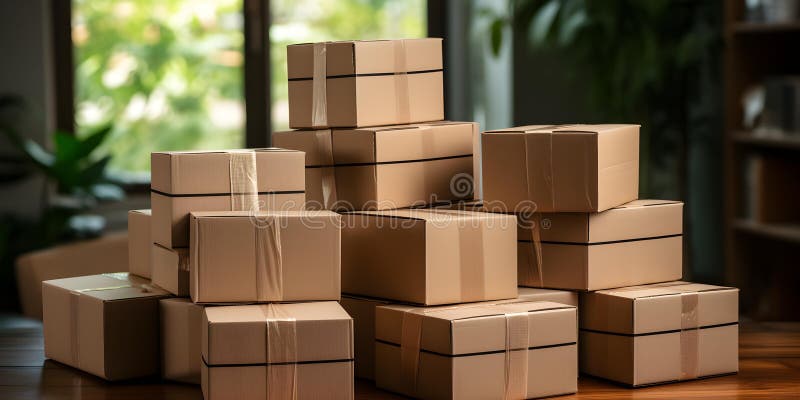 Organizing and Preparing Orders for Shipping To Clients Stacked ...